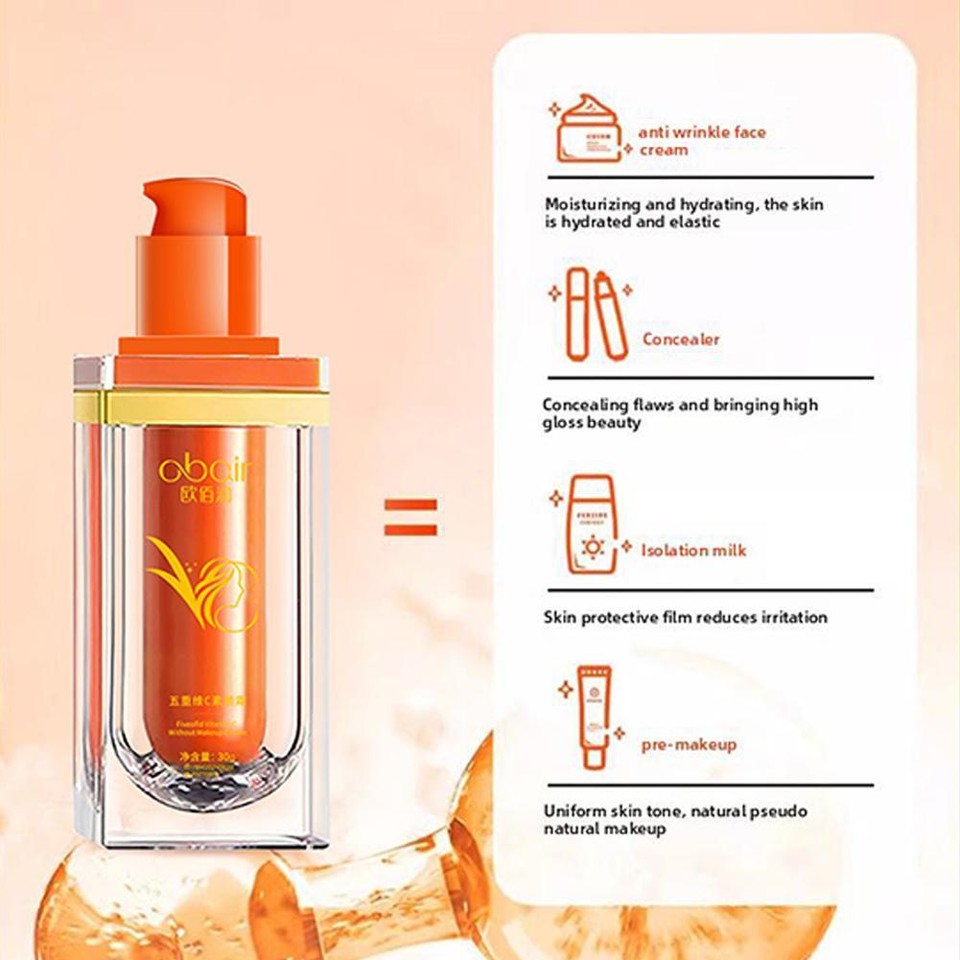 Lazy Cream VC Face Cream Brightening Isolation Concealer Moisturizing ...