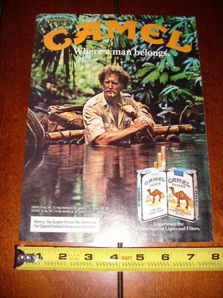 CAMEL MAN LOG RAFT - ORIGINAL 1981 AD | eBay