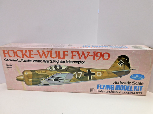 Guillows Foke-Wulf FW-190 Model Kit WW11 Fighter Interceptor Factory ...