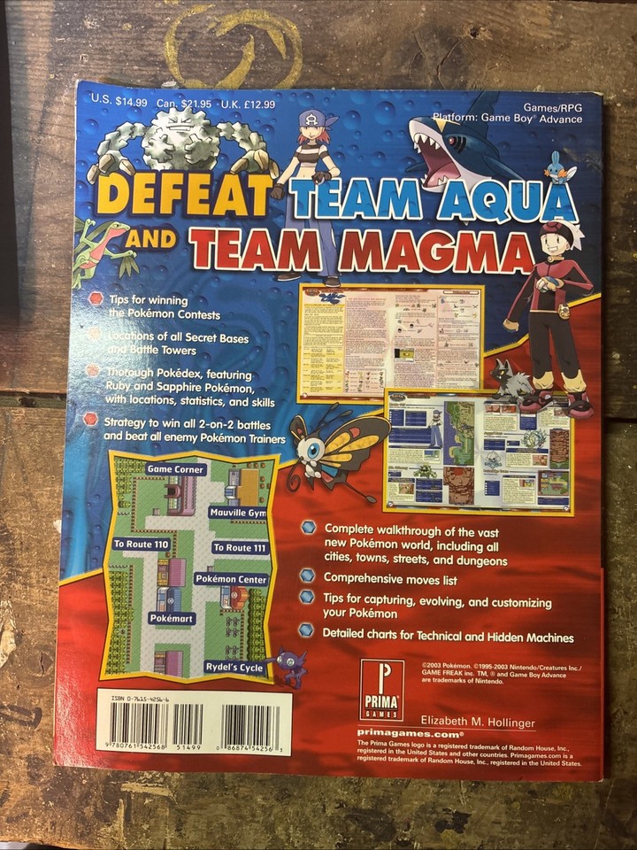 Pokemon Ruby and Sapphire: Prima's Official Strategy Guide | eBay