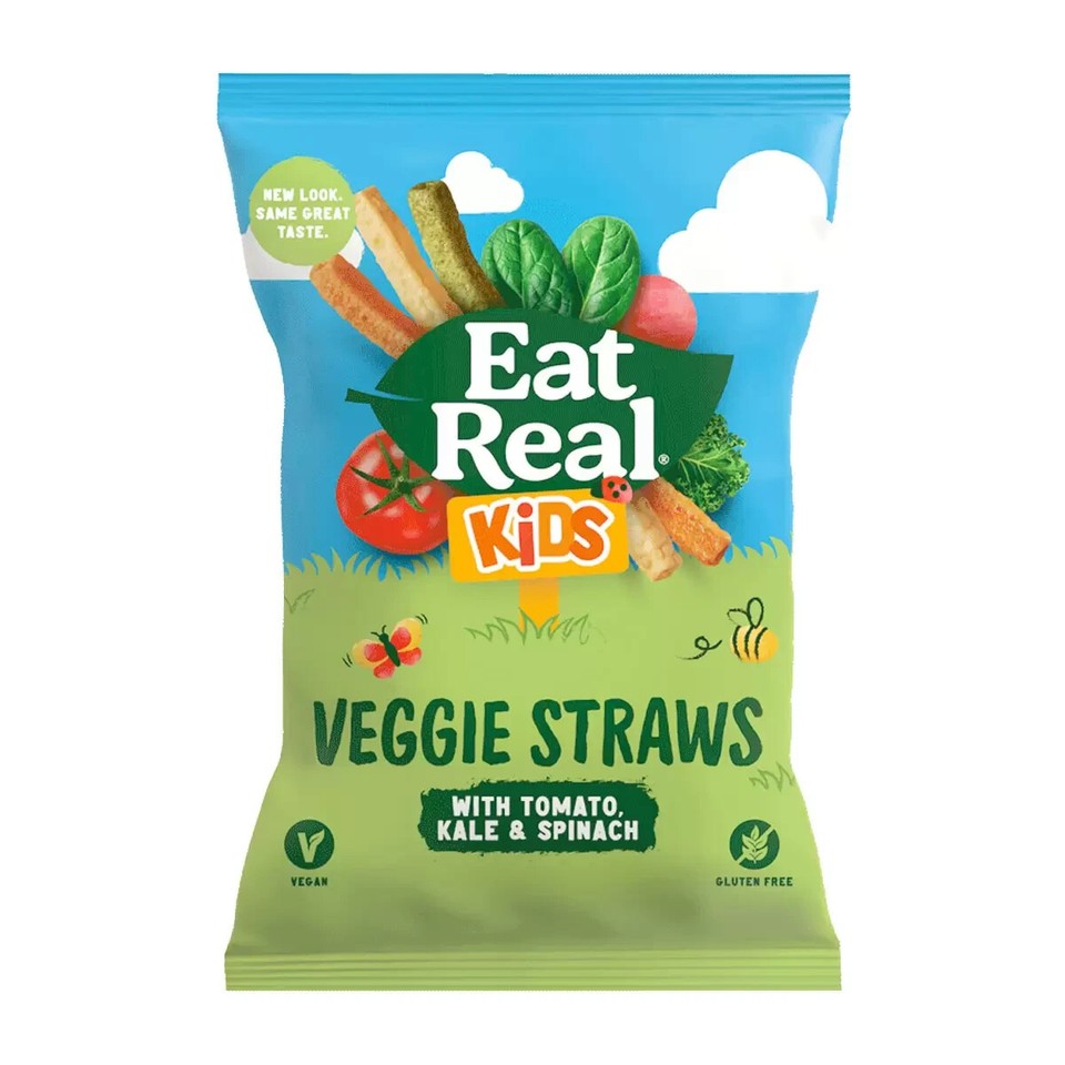 Eat Real Crisps Veggie Straws Crisps Vegan Healthy Kids Snack Box 24 ...