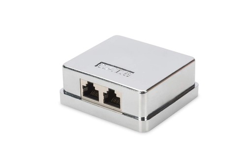 DIGITUS Junction Box Cat-6-2 Port RJ45 - Surface-Mounted Housing ...