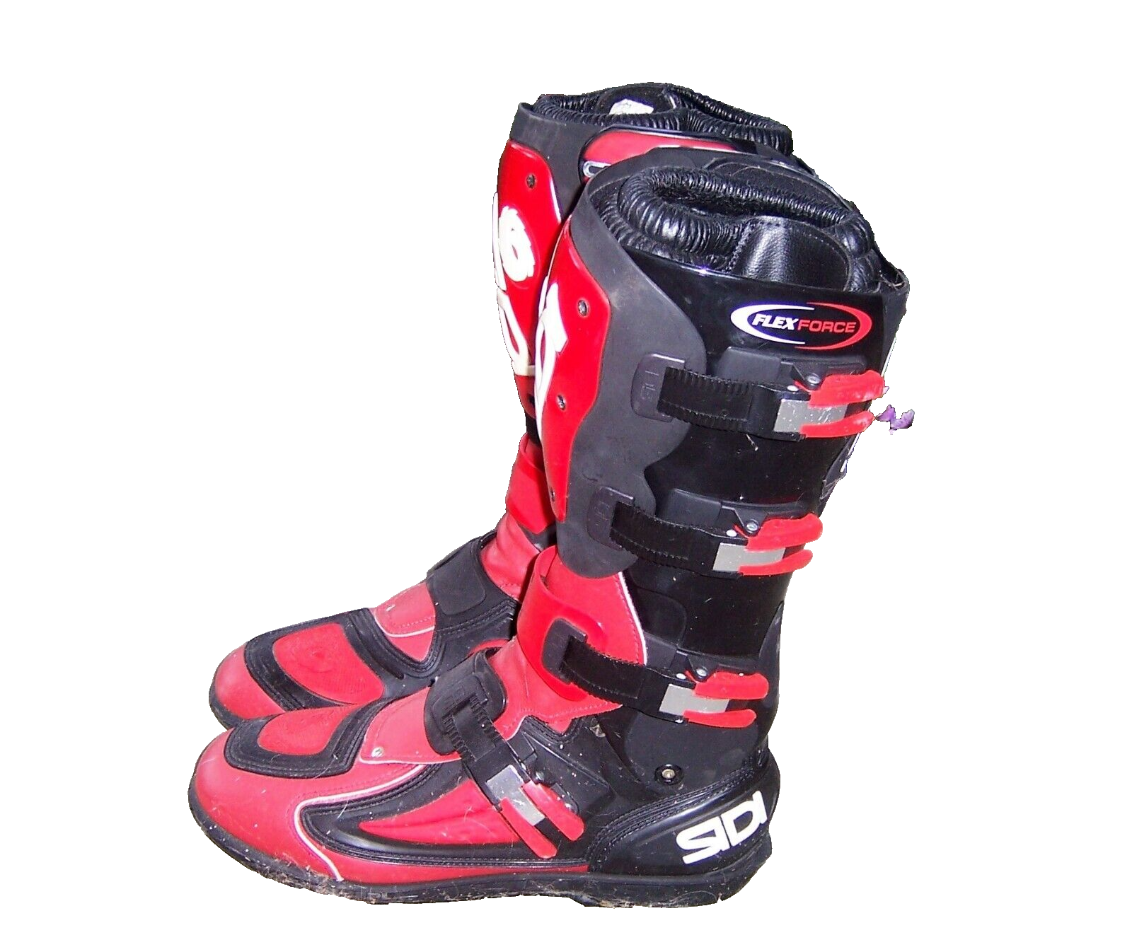 SIDI Flex Force ADV Boots US Size 12.5 EU 47 SRS Replaceable Soles Red ...