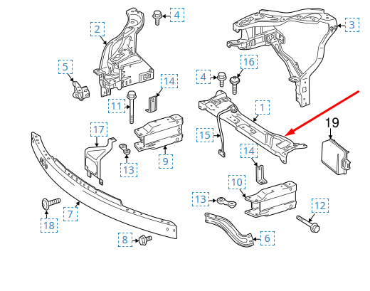 Mercedes-Benz E-class W212 Radiator Upper Part A2126201100 Genuine 2015 ...