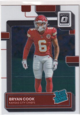 2022 OPTIC RATED ROOKIE RC BRYAN COOK KANSAS CITY CHIEFS FOOTBALL JC ...