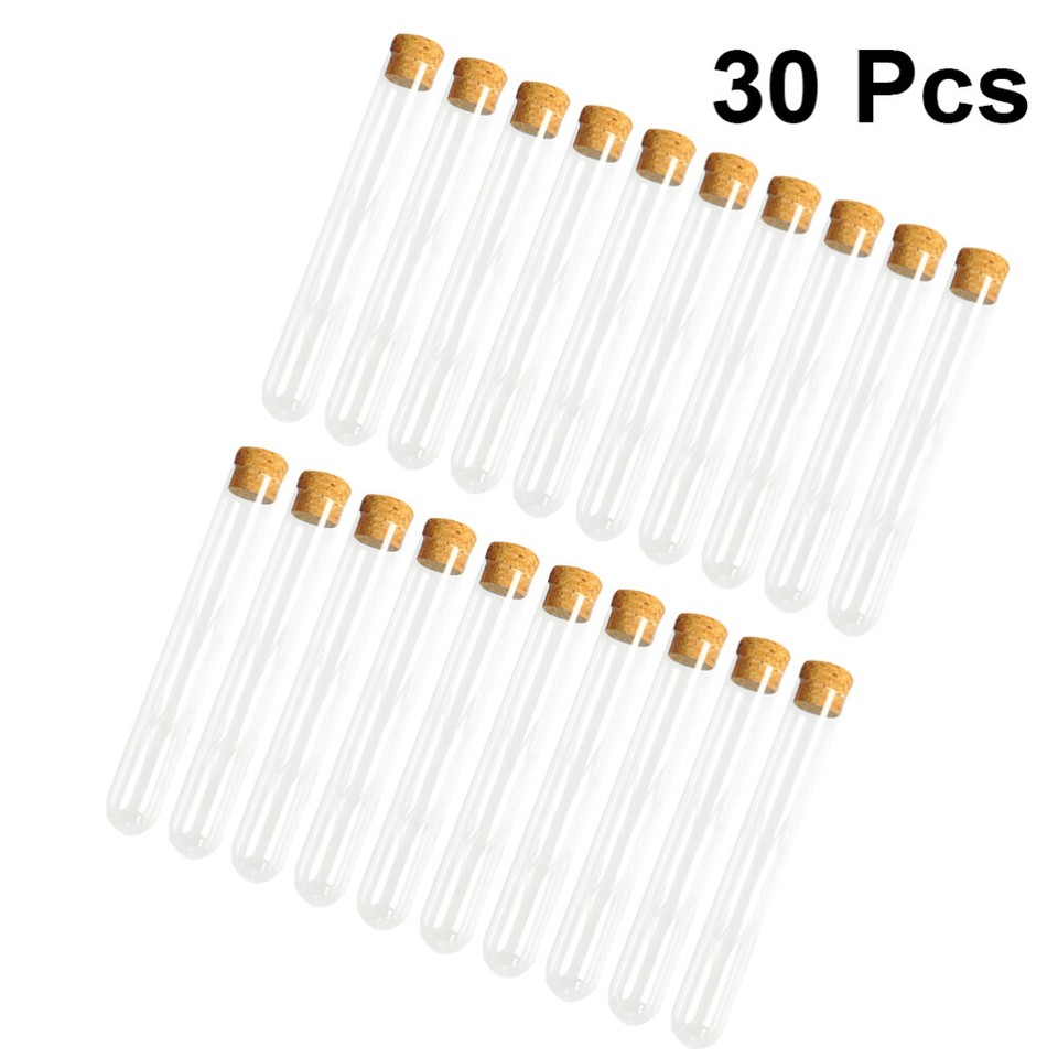 60PCS Large Glass Test Tubes Candy Storage Containers Clear Glass Test ...