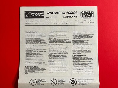 Monogram- Racing Classics Combo Kit- Original Model Kit Instruction ...