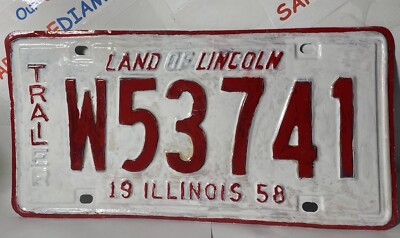 ILLINOIS 1958 “TG” LICENSE PLATE. SOLD AS IS. RARE. USED. | eBay