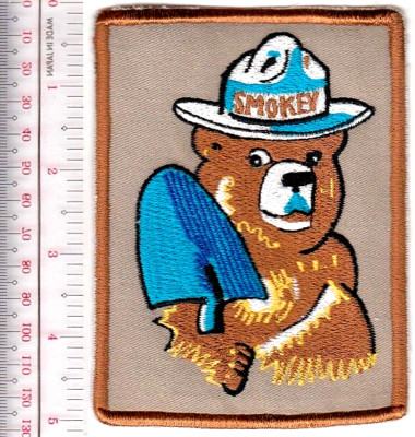 Smokey the Bear USFS US Forest Service Patch vel hooks NO TARIFF | eBay