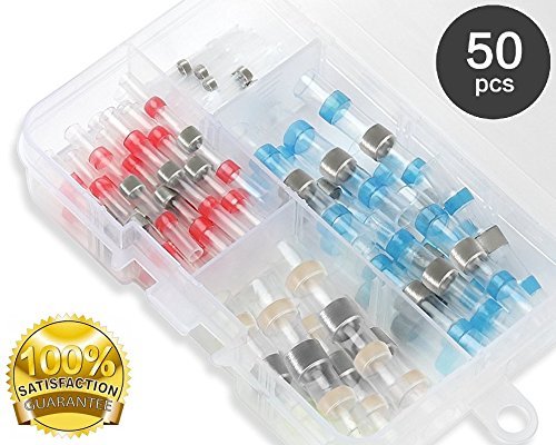 50 Pcs Mix Wire Connector Terminals Insulated Marine Waterproof ...