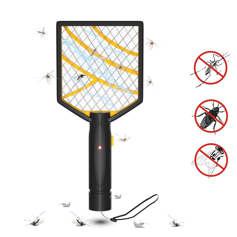 Mini Mosquito Swatter Electric Portable Fly Bug Zapper Insect Killer ...