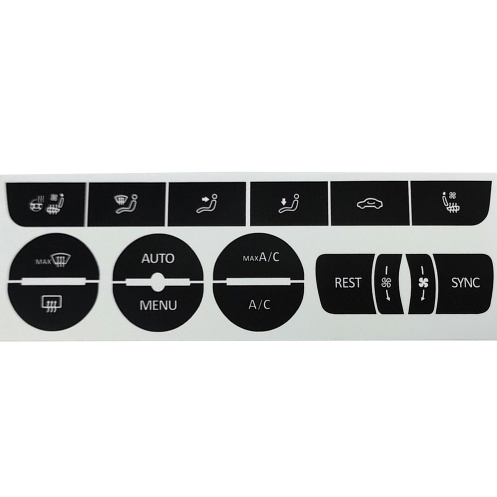 Black Overlay Stickers for TOURAN AC Control Button Improve Aesthetics ...