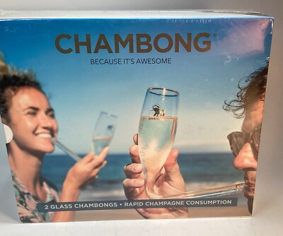 Chambong Rapid Champagne Glass Gold Trim Clear Glass 2 Ct 6 ounce ...