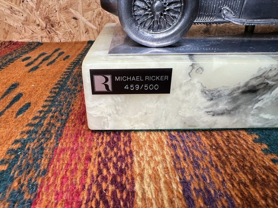 Mario Andretti Signed Indy Racing Car Michael Ricker Pewter Statue 459/ ...