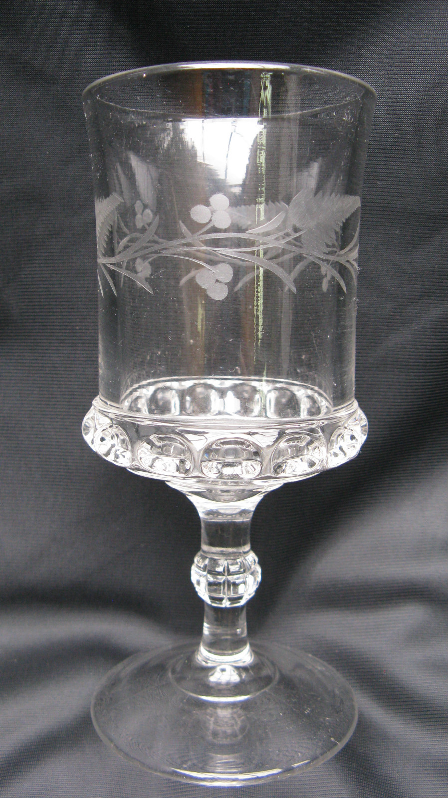 1880s EAPG Pattern Glass Ripley Dakota Baby Thumbprint Fern Berry Water ...