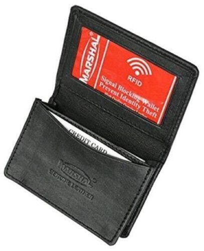 Marshal RFID Blocking Mens Leather Expandable Business Card Case Wallet ...