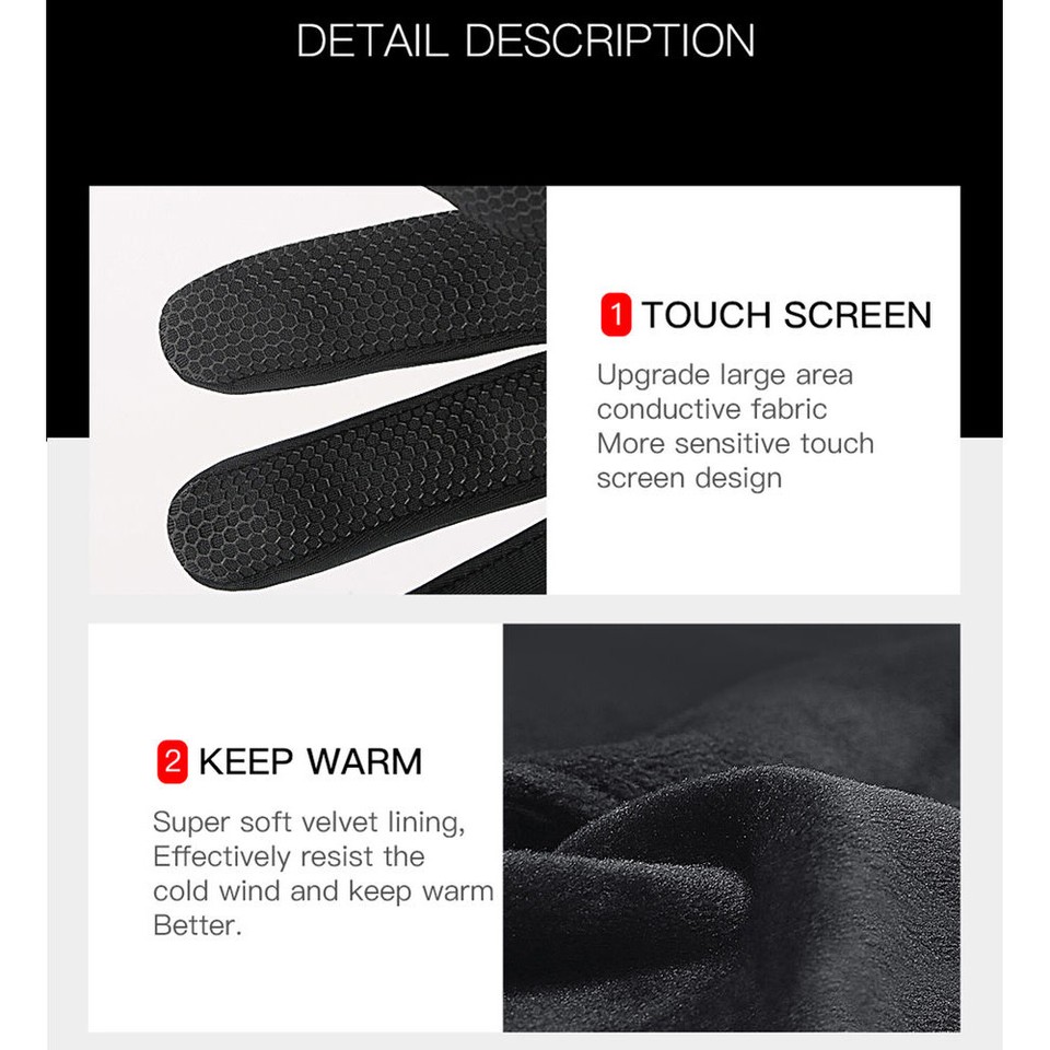 Winter Gloves Waterproof Thermal Gloves Cold Weather Gloves with Small ...