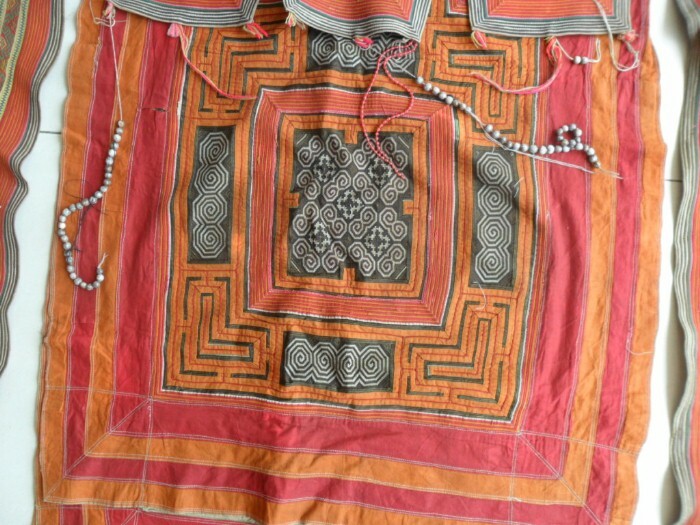 Old Original chinese Hainan Yao people's hand embroidery batik baby ...