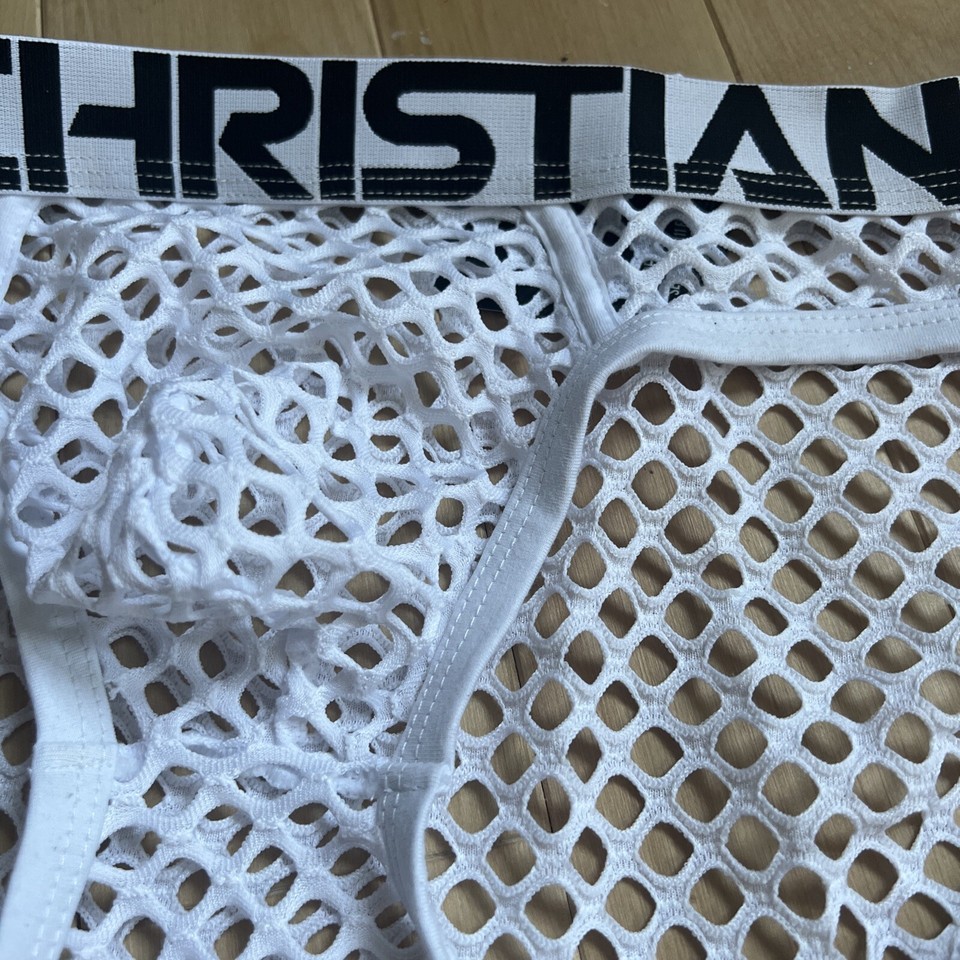 OVER 50+++ Andrew Christian Listings WHITE SUMMER MESH BRIEF...SMALL ...