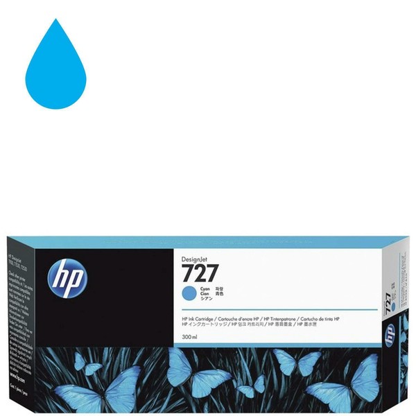 HP 727 Ink Cartridge 300ml - Cyan (F9J76A) for sale online | eBay