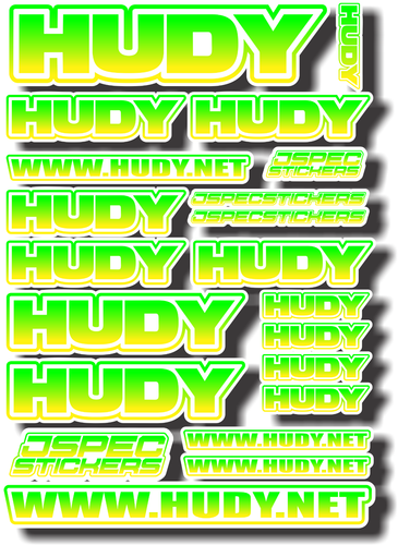 HUDY RC STICKER SHEET SPONSOR LOGO TOOL 1/12 1/10 1/8 CAR BUGGY XRAY ...