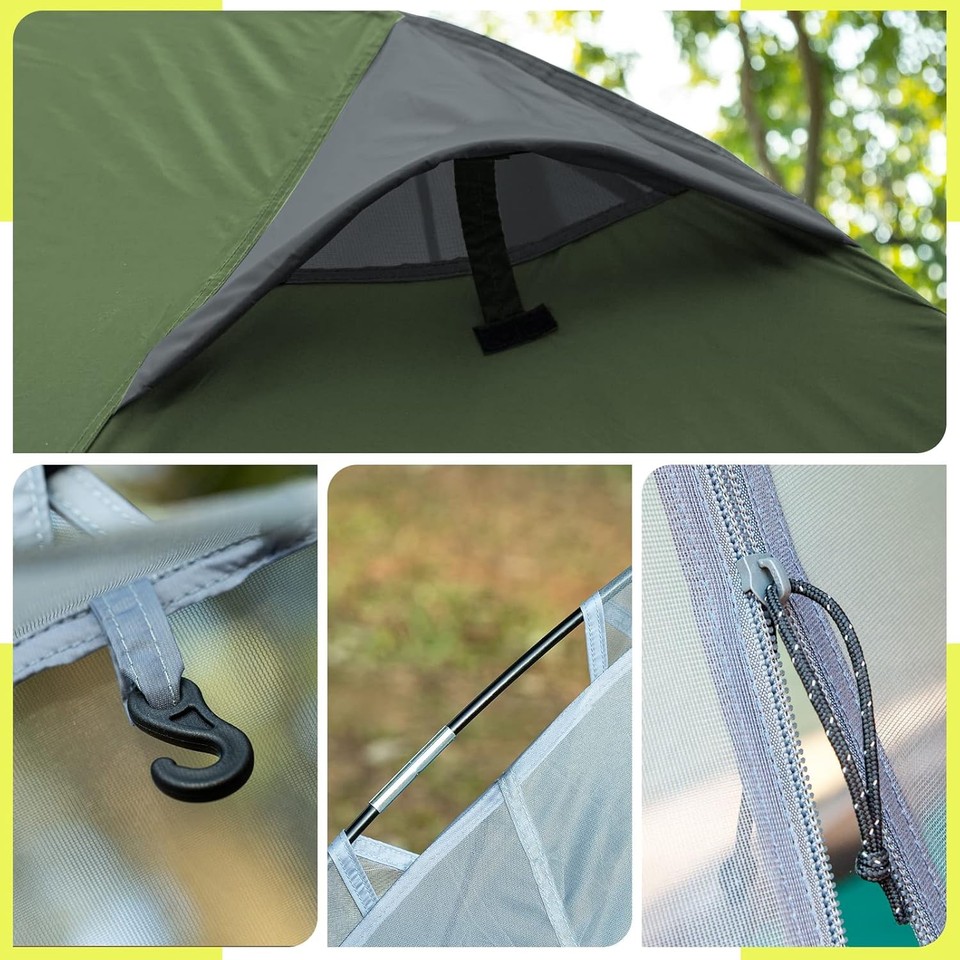 Forceatt Tent, 1/2 Person Two Doors Camping Tent, Ultralight Waterproof ...