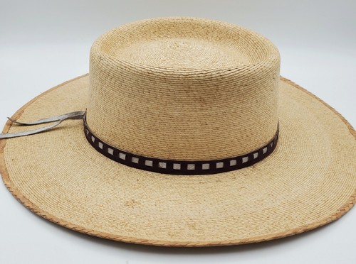 Sahuayo Hat Cowboy Fitted Unisex 7 1/4 Straw Tan Brown Western Band ...
