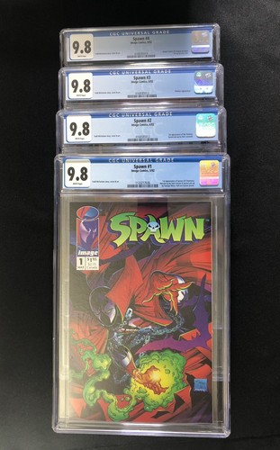 CGC 9.8 Spawn #1 2 3 4 Set Lot Image Comics 1992 Todd McFarlane Art New ...