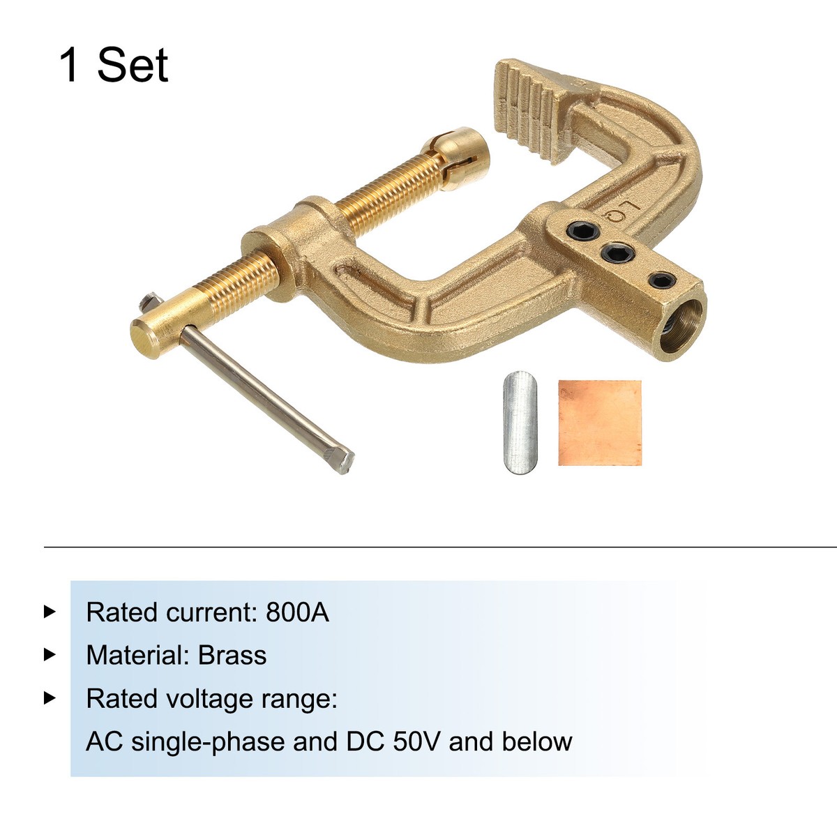 Welding Clamps 800A Welding Ground Clamp - Brass & Iron G-Shape Earth ...
