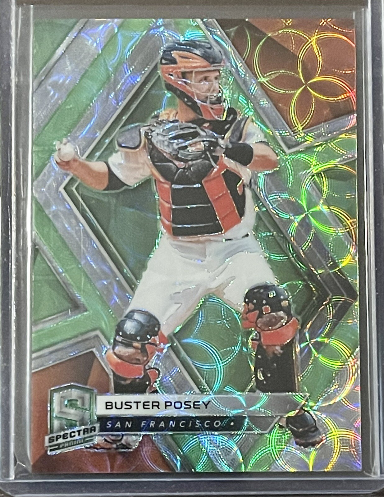 2019 PANINI CHRONICLES SPECTRA BUSTER POSEY GREEN SCOPE PRIZM REFRACTOR ...