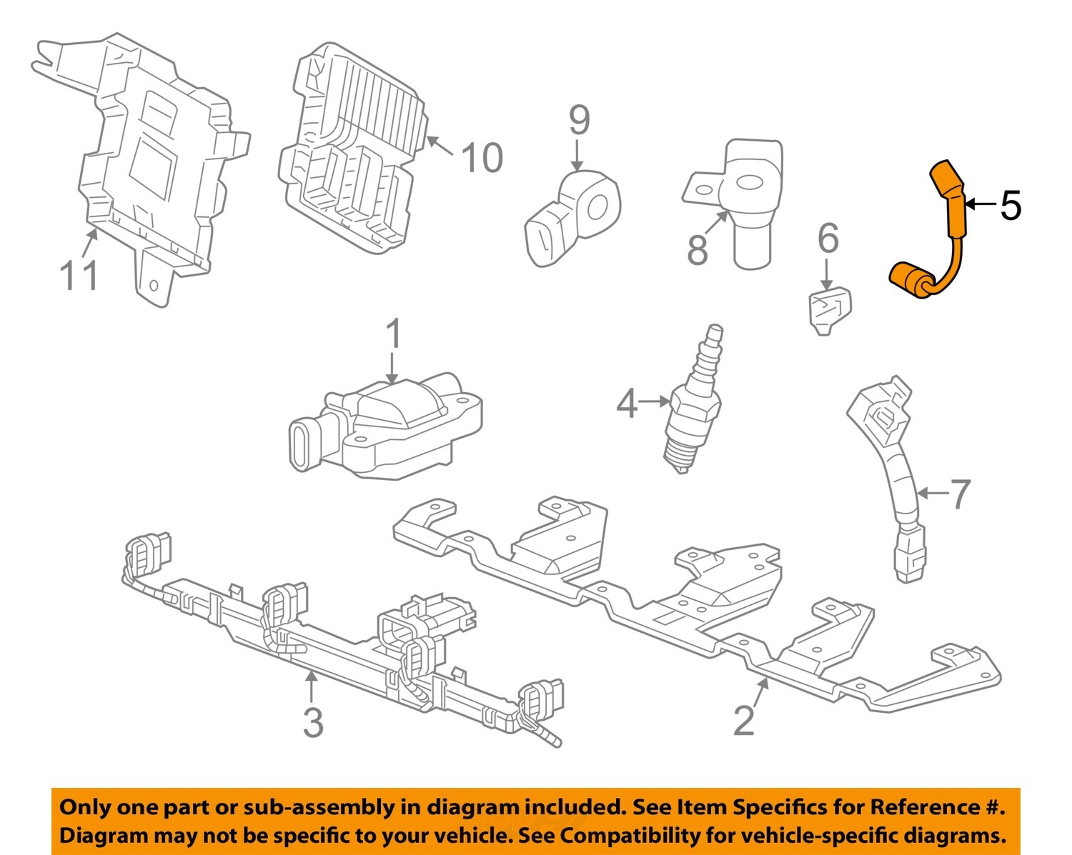 GM OEM 07-19 Camaro Electrical Ignition System-Plug Wire 12731653 | eBay