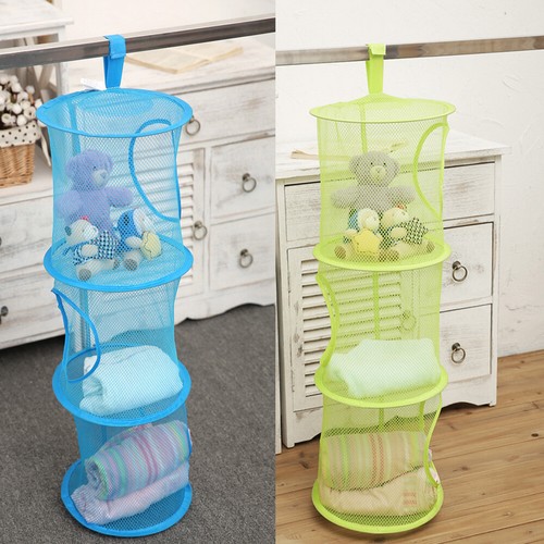 Multilayer Dry Rack Foldable Hanging Mesh Toy Storage Basket Underwear ...