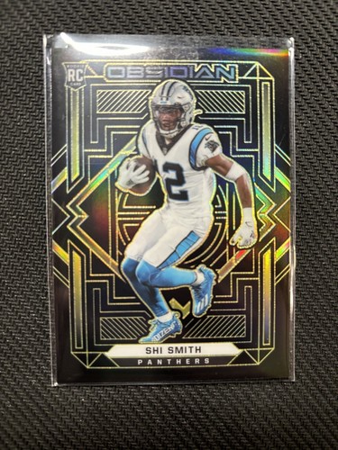 2021 Panini Obsidian Shi Smith Yellow Etch /25 RC #153 Rookie Carolina ...
