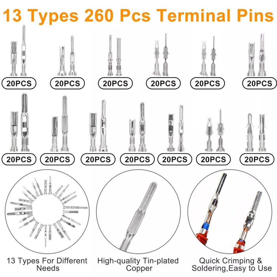 Automotive Electrical Connector Connector Pins Kit Easy Terminal ...
