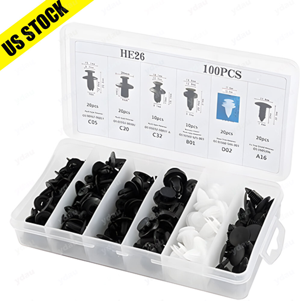 For Kia Hyundai Set Bumper Fender Liner Push Type Retainer Clips ...