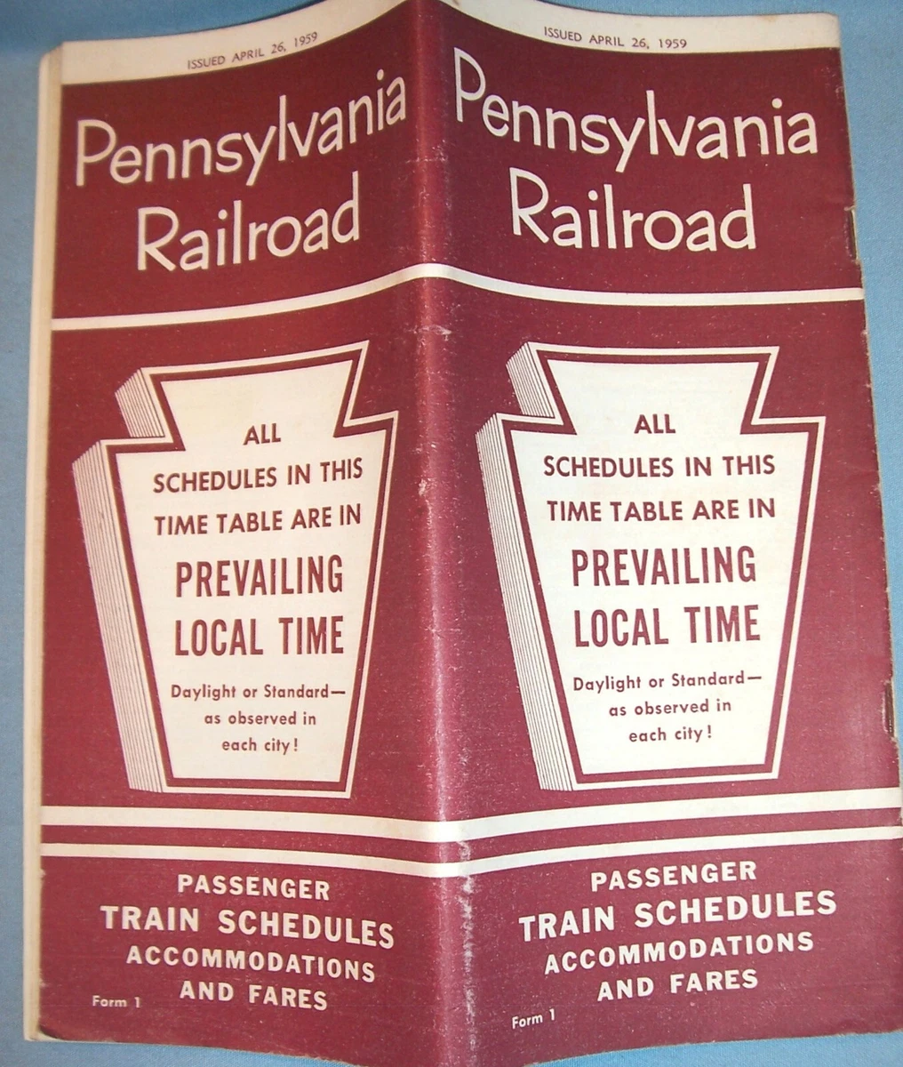Old Passenger Train Schedules