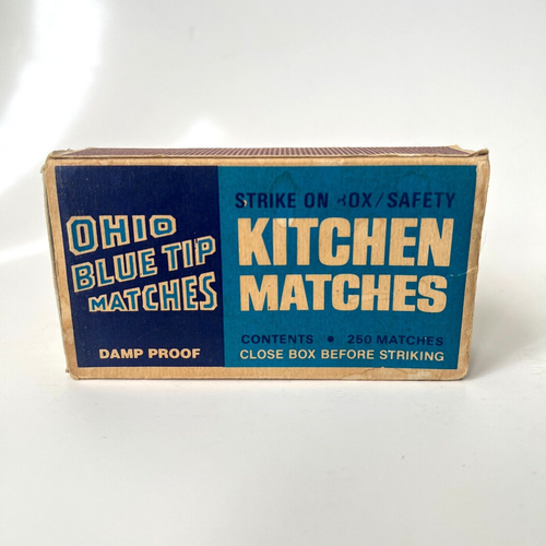 Ohio Blue Tip Kitchen Matches Vintage 1979 Open Box Universal Match ...