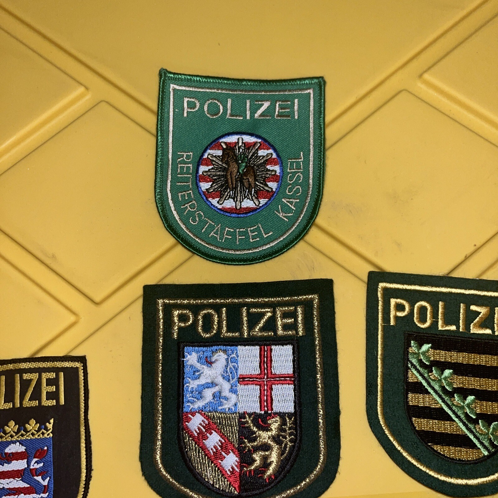 13 - Various Old Obsolete German Police Uniform Patches Cloth Badges ...