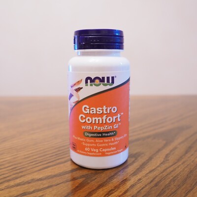NOW Foods Gastro Comfort with PepZin GI Boost Digestive Health 60 Veg ...