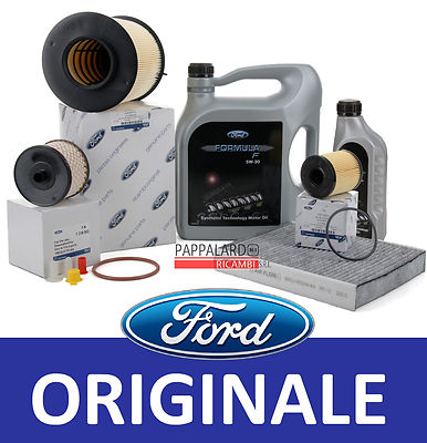 KIT TAGLIANDO 3 FILTRI ORIGINALI + 6 LITRI OLIO FORD KUGA 2.0 TDCI ...