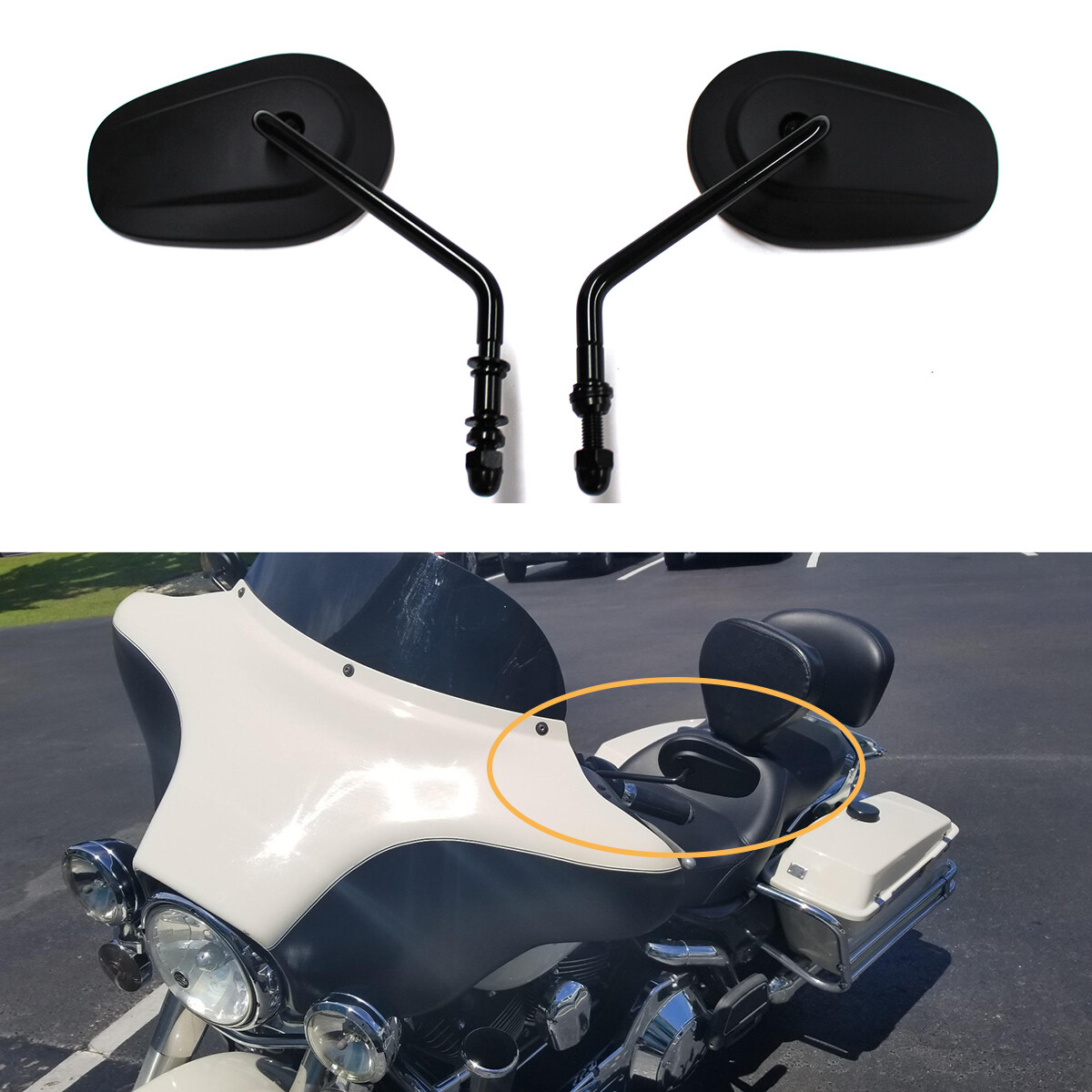 Harley Mirror Stems Harley Long Stem Mirrors – Kemimoto