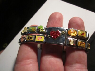 D' LINQ CHARM BRACELET DOUBLE BAND FITS UP TO 7 1/2" WRIST- BBA38A | eBay