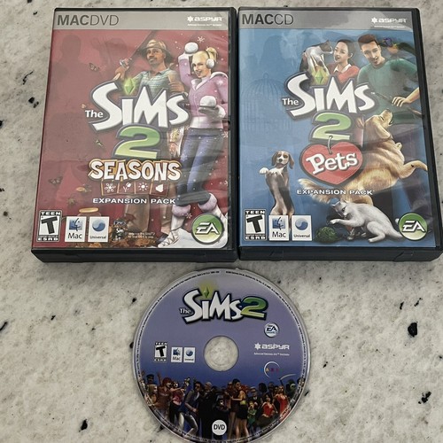 lot Sims 2 Game Expansion Packs Pets Seasons MACCD MACDVD OS x 10.3.9 ...