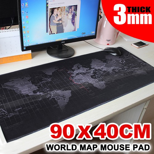 30x80/40x90 Large World Map Mousepad Game Laptop Computer Mouse ...