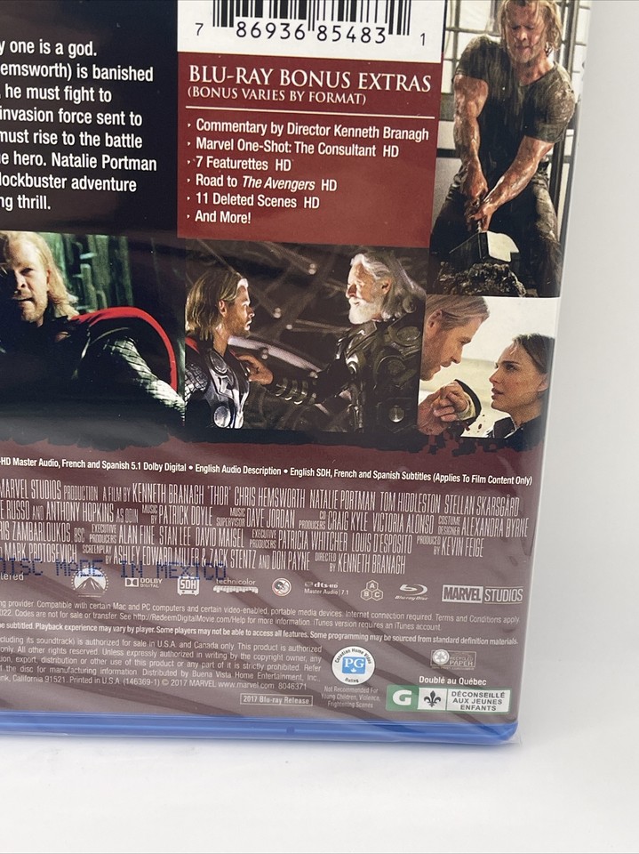 Thor (Blu-ray, 2011)Sealed BRAND NEW SEALED Digital has Expired ...