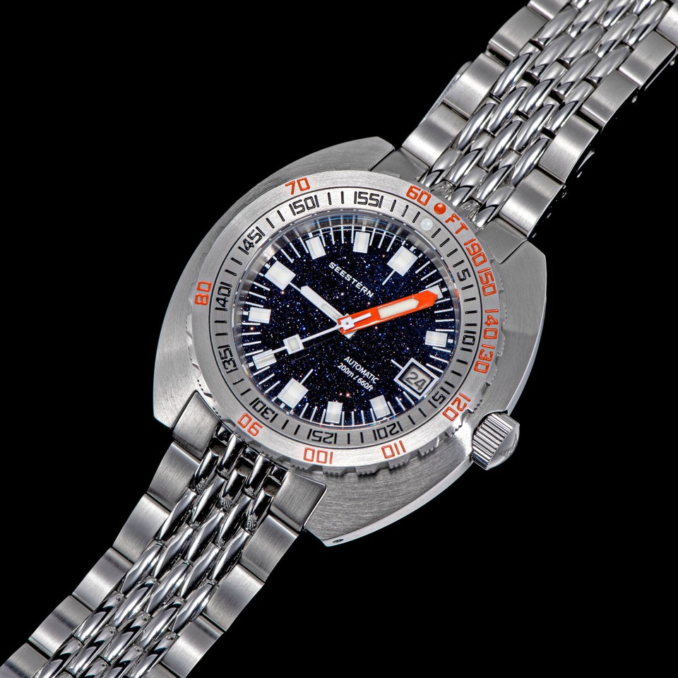 Seestern V3 42MM SUB 300T LUME DATE 200m DIVER'S Mens Watch DOX10 ...