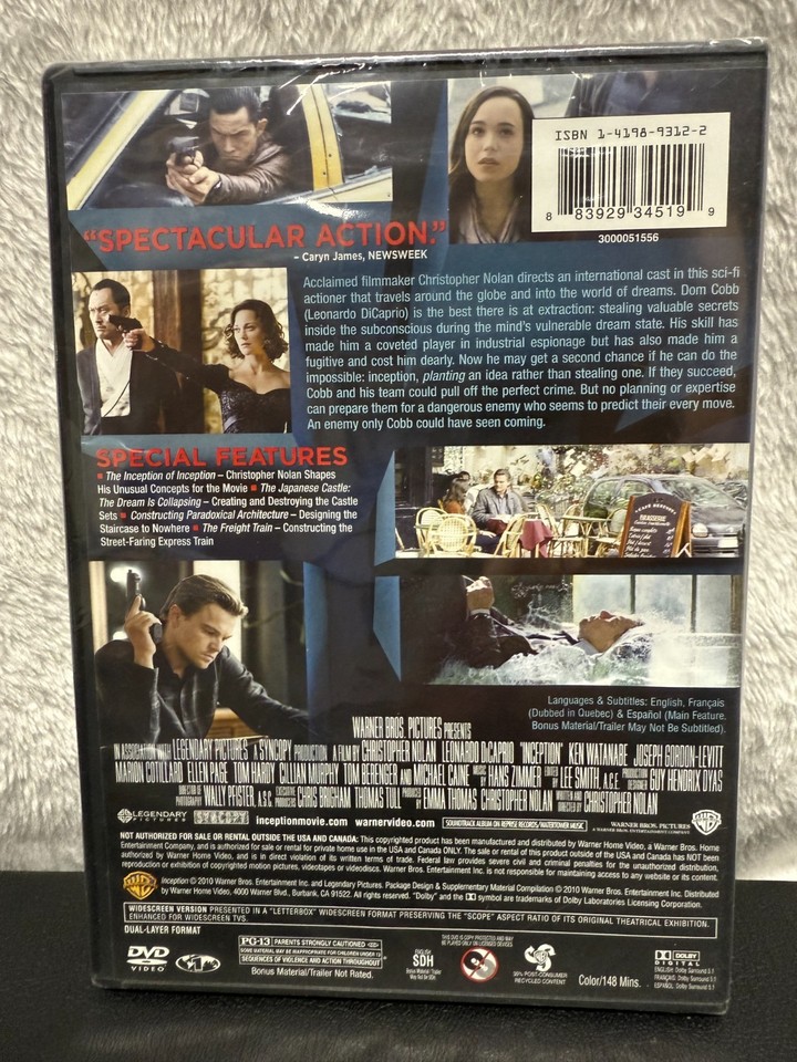 Inception DVD (2010) 883929106127| eBay