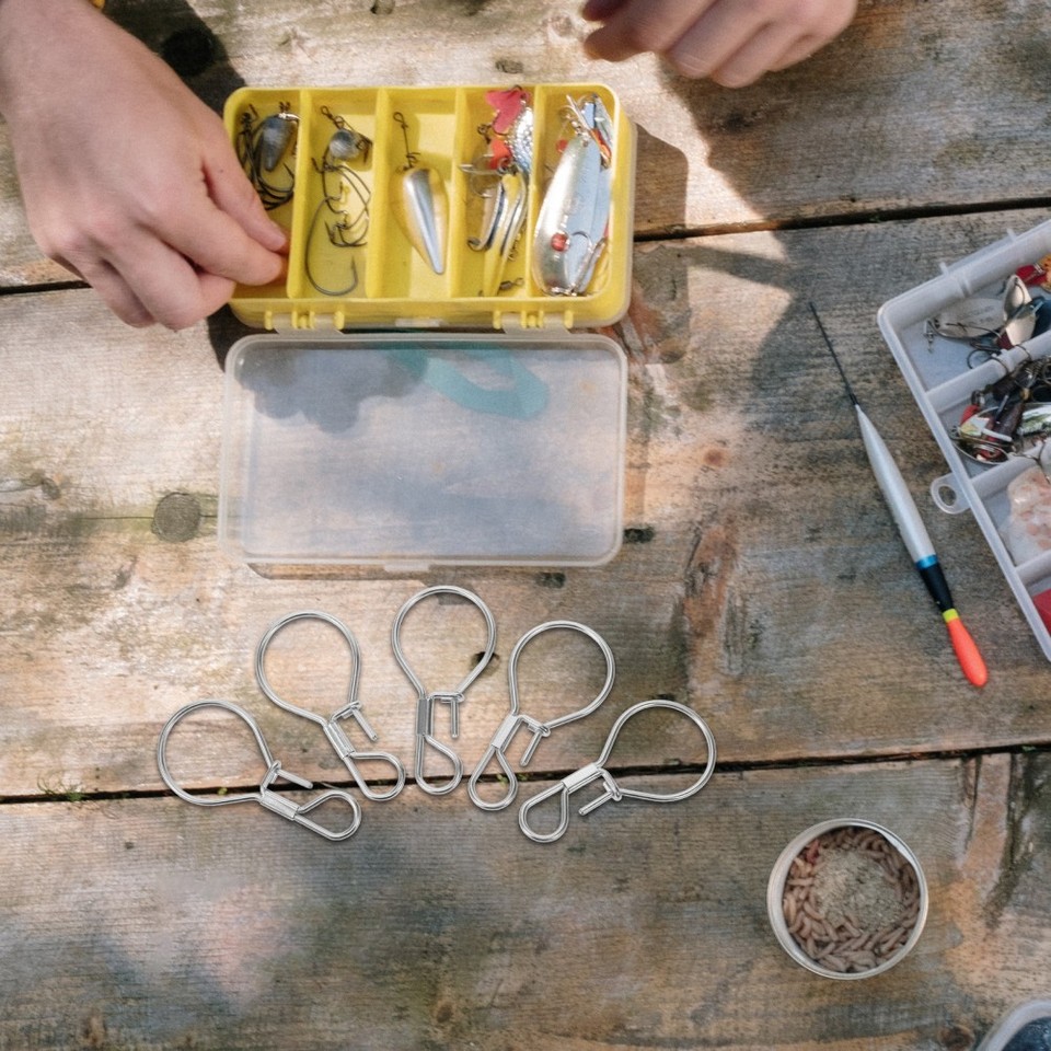 10 Pcs Mini Fishing Snaps Bait Stopper for Hooks Buckle Replacement ...