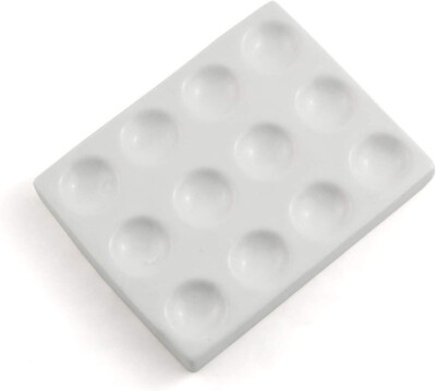12 Depressions Porcelain Spot Plate 12 Wells Porcelain Spotting ...