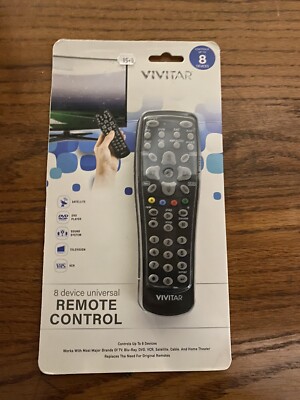 Vivitar 8 Device Universal Remote Control 2019 TV, Blu-Ray, DVD, VCR ...